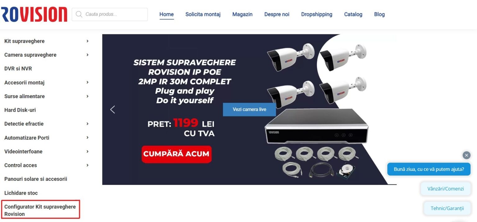 Configurator sistem camere Supraveghere Rovision - Rovision.ro