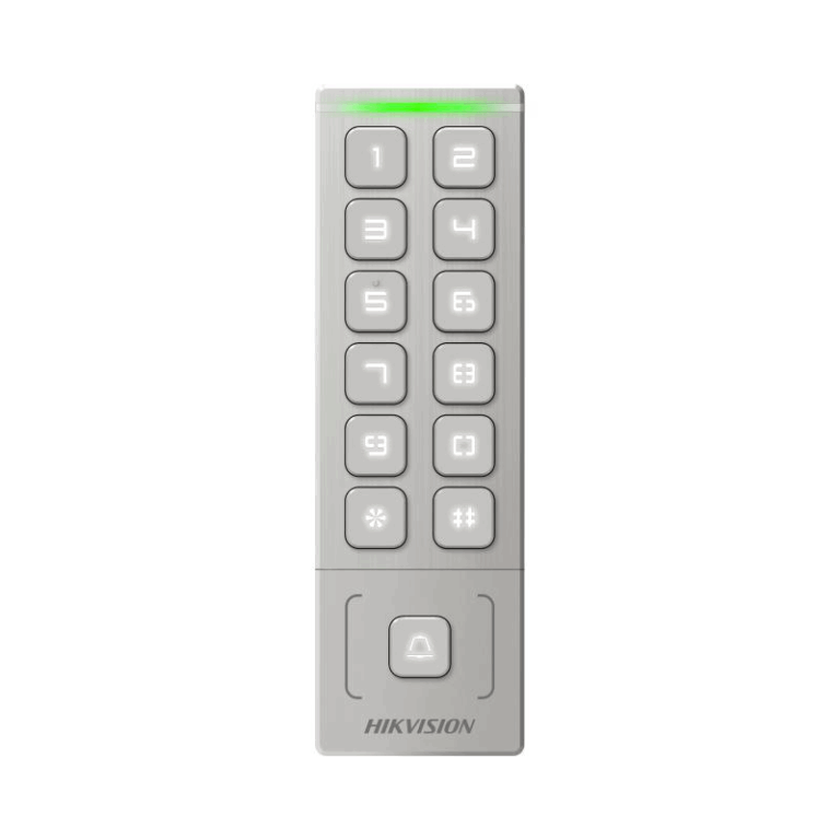 Cititor de proximitate cu tastatura Hikvision DS-K1T809EX, tag, PIN ...